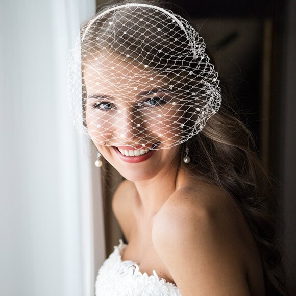 Accessories | Bridal Stone Mesh Headband Fascinator | Poshmark